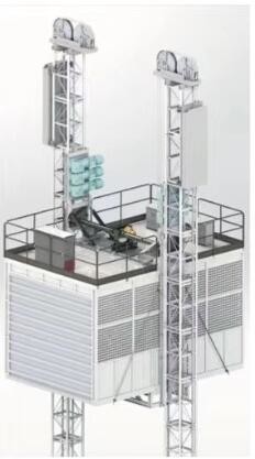 8000kg Building Site Hoist , 37kw Construction Skip Elevator CE Approved