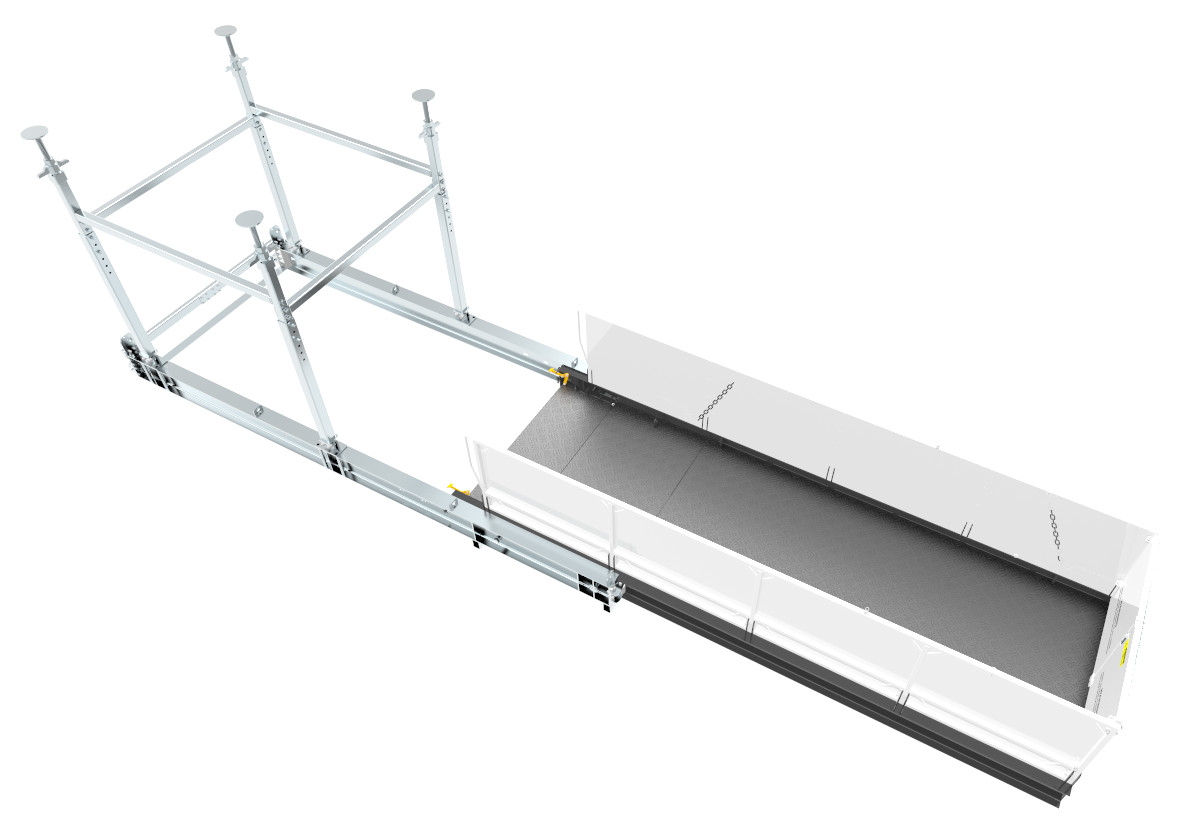 2200mm Width Retractable Material Loading Deck For High Rise ...