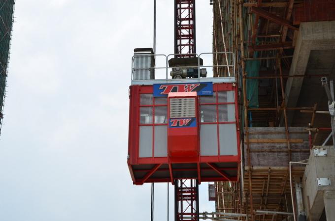 Single Cage 11kw Exterior Construction Elevator 150m Construction Site ...